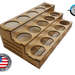 Wood Econoline Paint Bottle Rack Organizer for AK / Tamiya 10ml / Craft ...