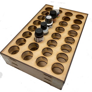 Wood Hair Coloring Rack Organizer for 2oz Bottles Wall Mountable - 32 ...