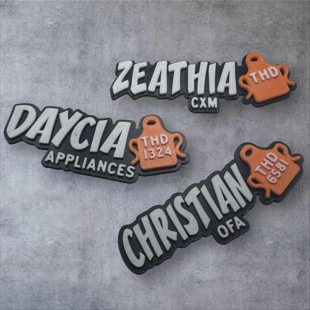 Custom Name Tags With Apron, 3D Printed Name Tag Employee Name Tag - Etsy