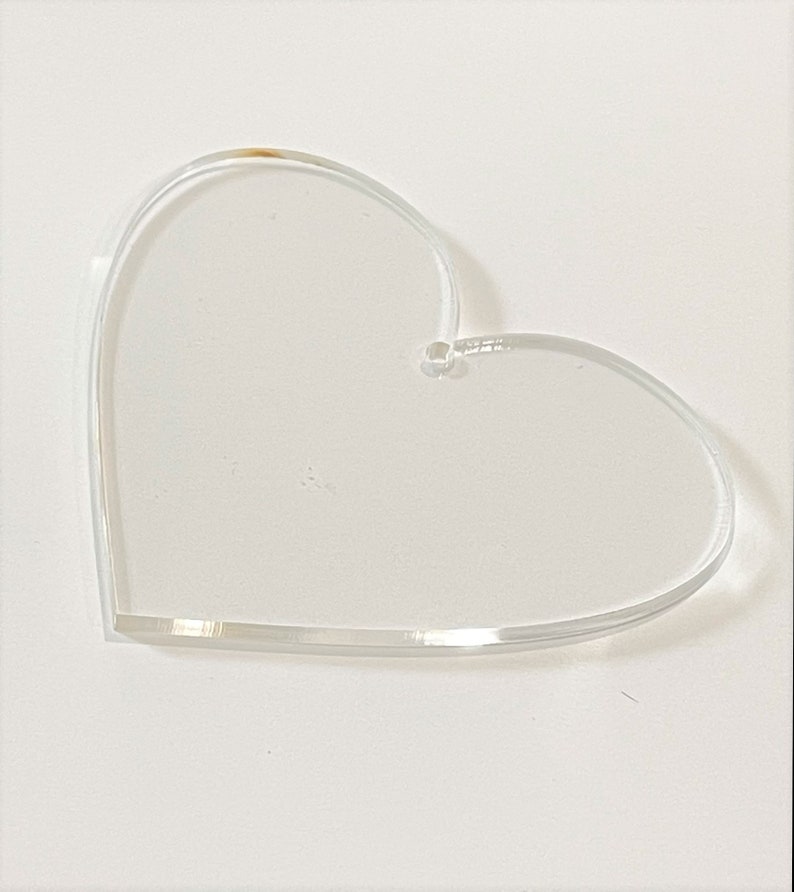 Heart Acrylic Blank W/svg Keychain Blanks Acrylic Blanks | Etsy