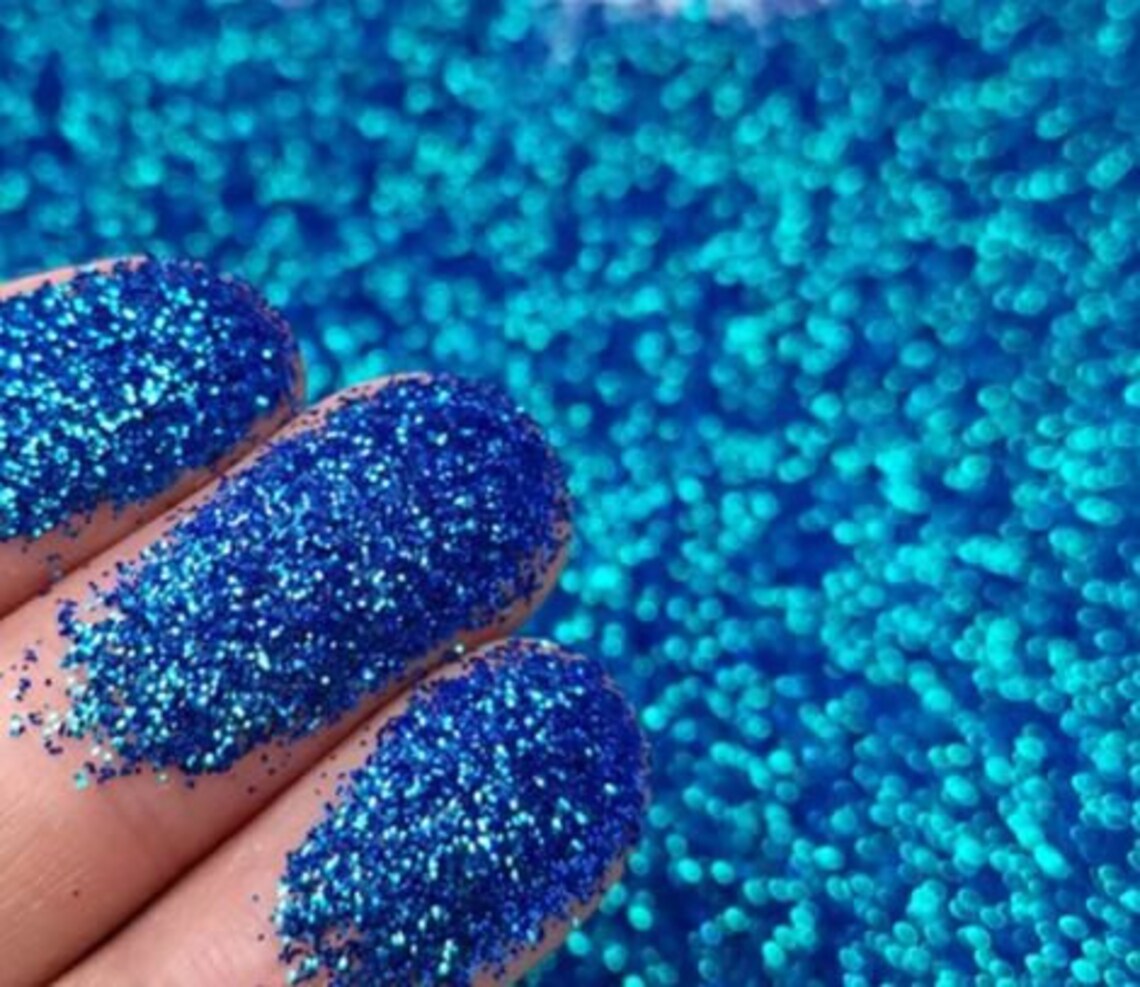 0.2mm Deep Aqua Blue Glitter Powder LSB006 Deep Aqua Blue - Etsy