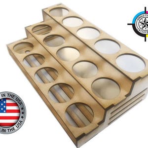 Wood Econoline Paint Bottle Rack Organizer for AK / Tamiya 10ml / Craft ...