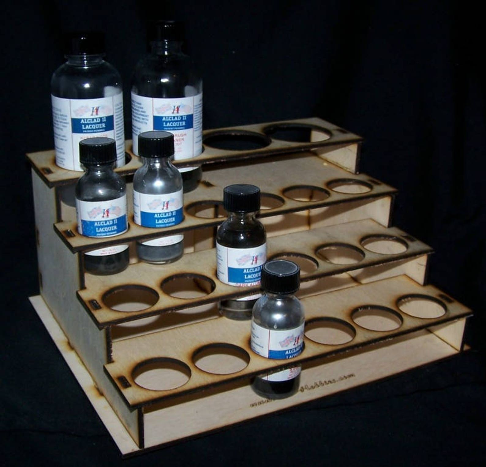 Wood Paint Bottle Rack Organizer for Alclad Paint - 24 Bottle Version ...