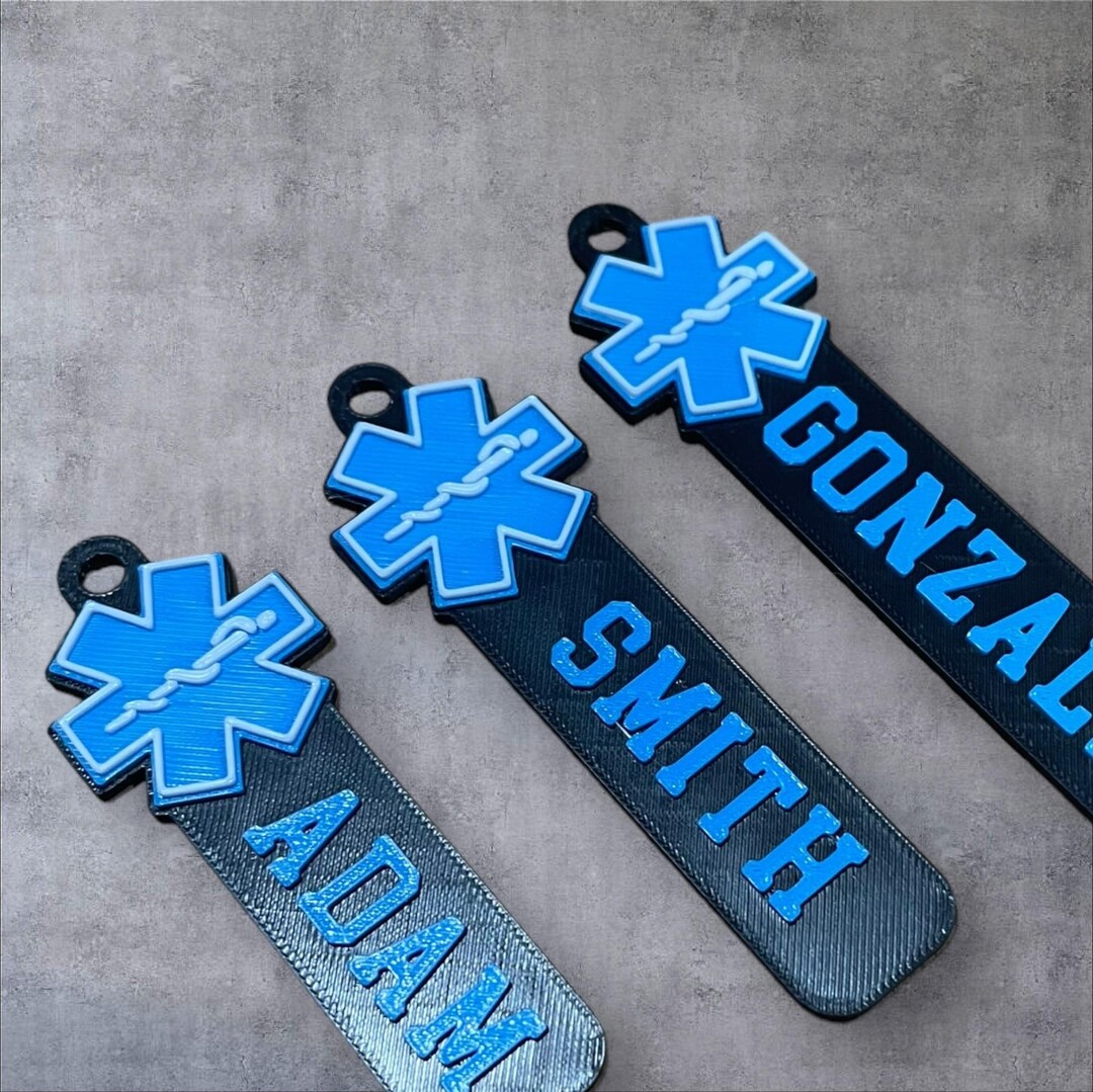 Personalized EMT / Medic Keychain | Backpack Tags, 3D Printed Keychains ...
