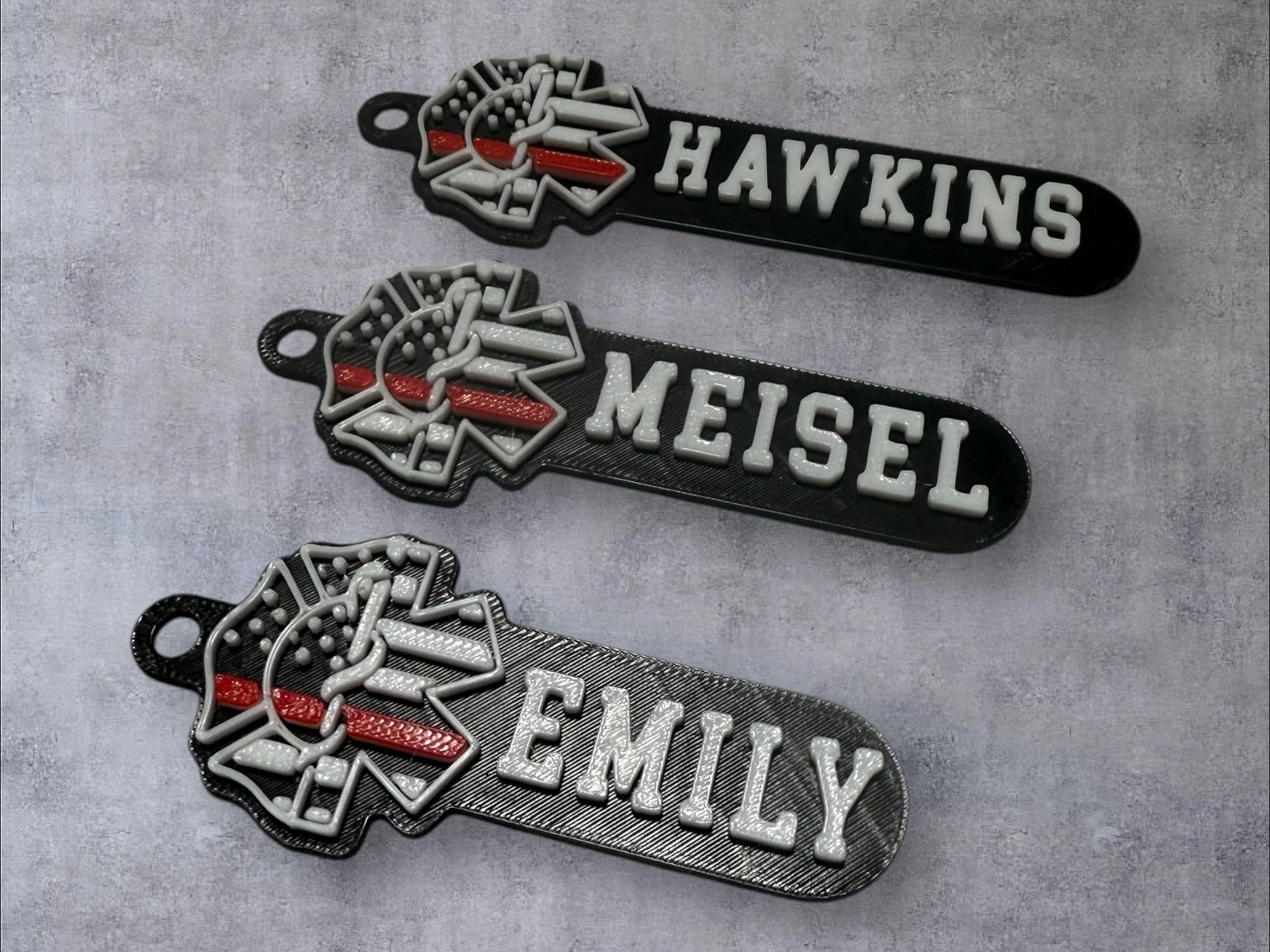 Personalized FIRE / FIREFIGHTER EMT Keychain | Backpack Tags, 3D ...