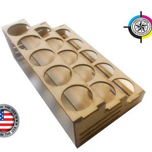 Wood Econoline Paint Bottle Rack Organizer for AK / Tamiya 10ml / Craft ...