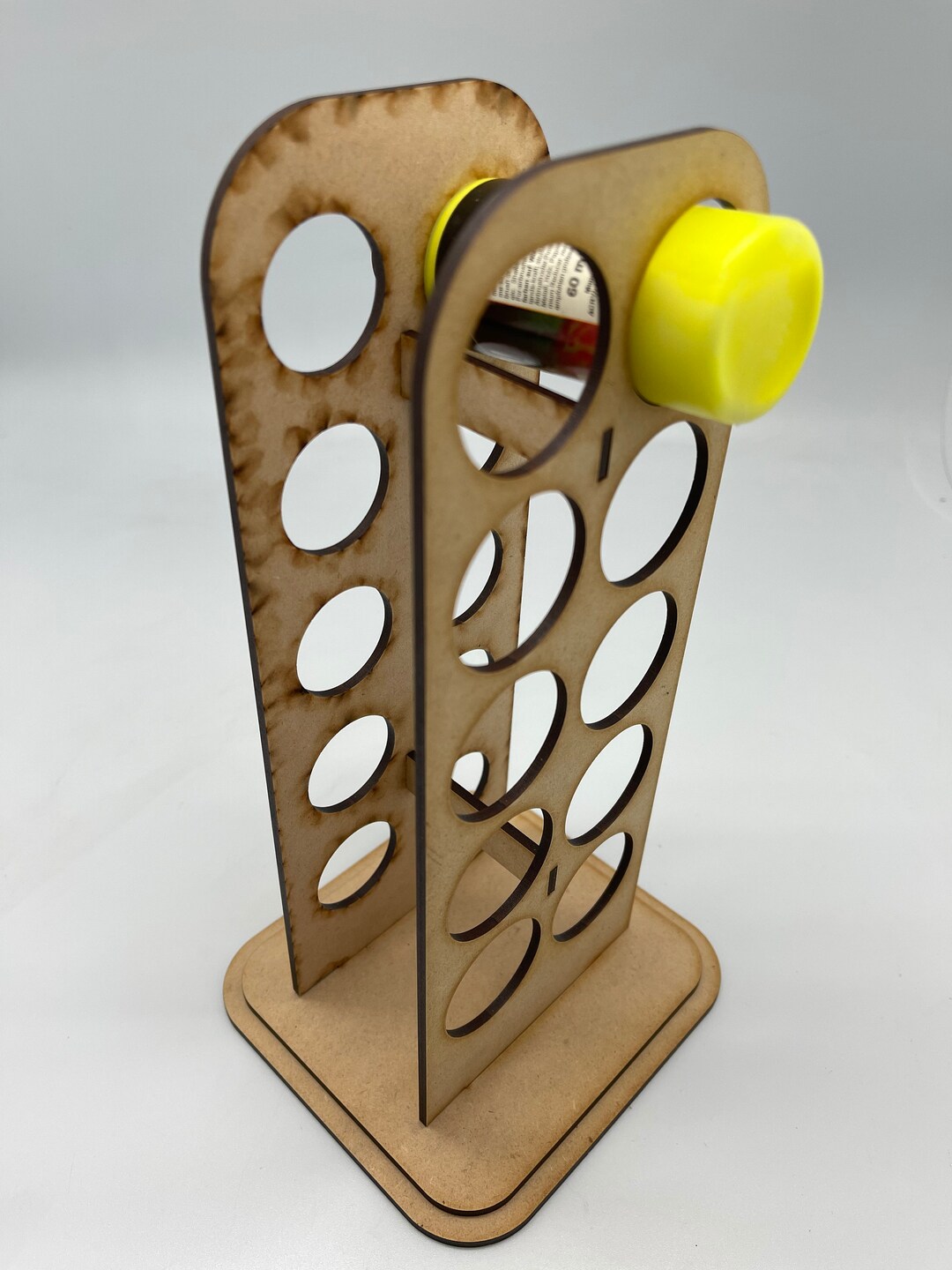 Wood Paint Rack Organizer for 2 Oz Craft Paints - 10 Bottle Stand up ...
