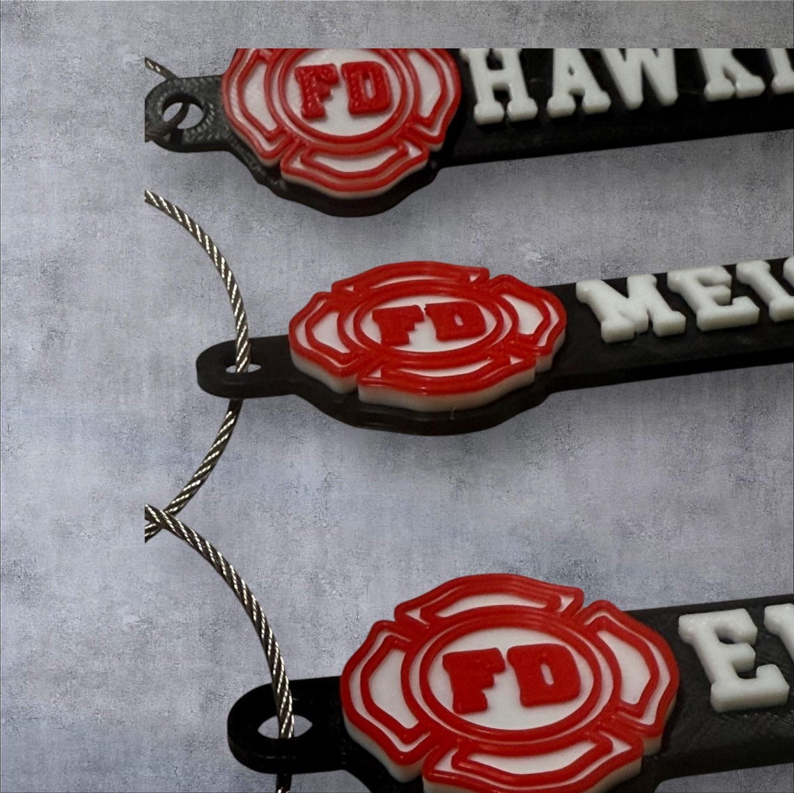 Personalized FIRE / FIREFIGHTER Keychain | Backpack Tags, 3D Printed ...