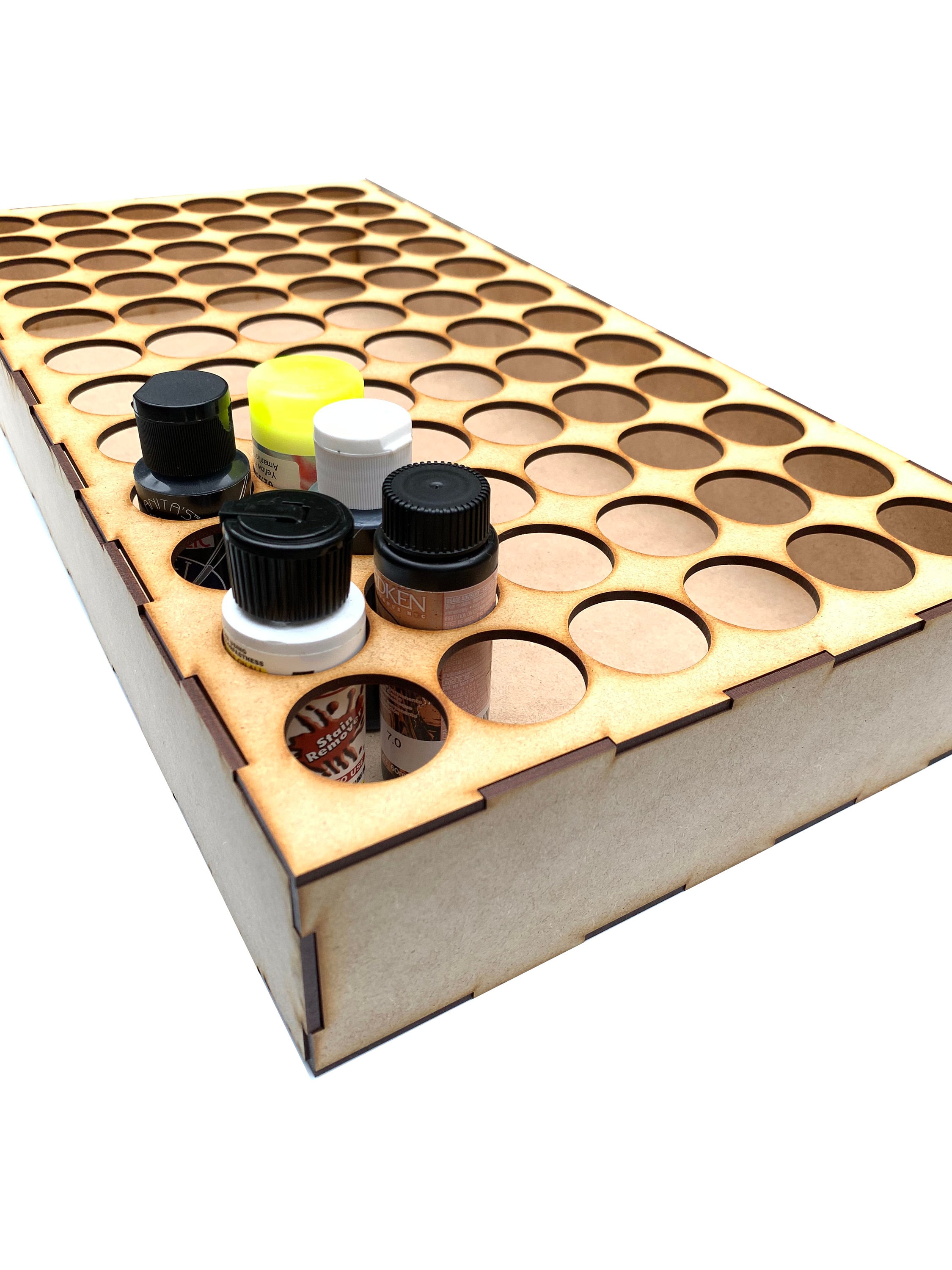 Wood Paint Drawer Organizer for Craft Paint - 72 Bottle - 2oz Bottle ...