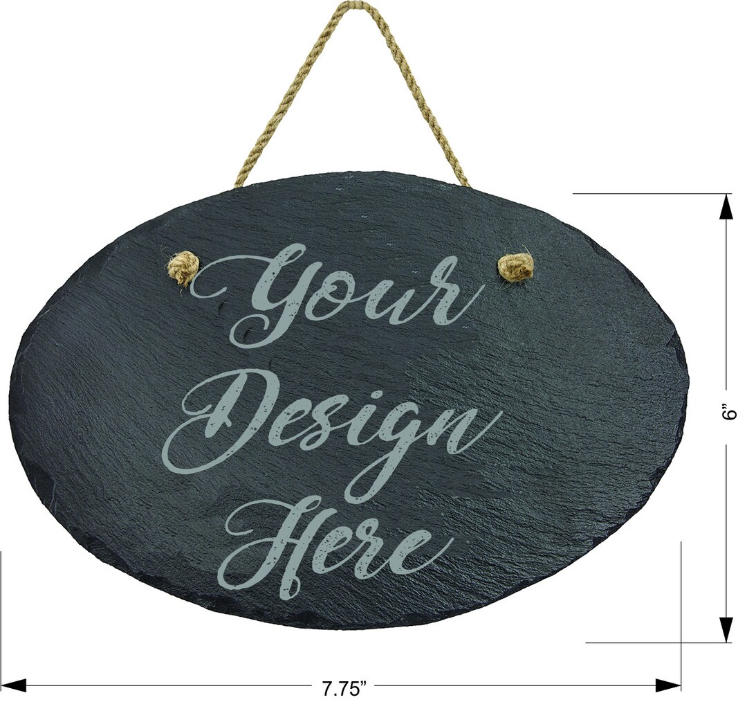 Custom Laser Engraved Slate Signs With Rope Hanger String, Personalized ...
