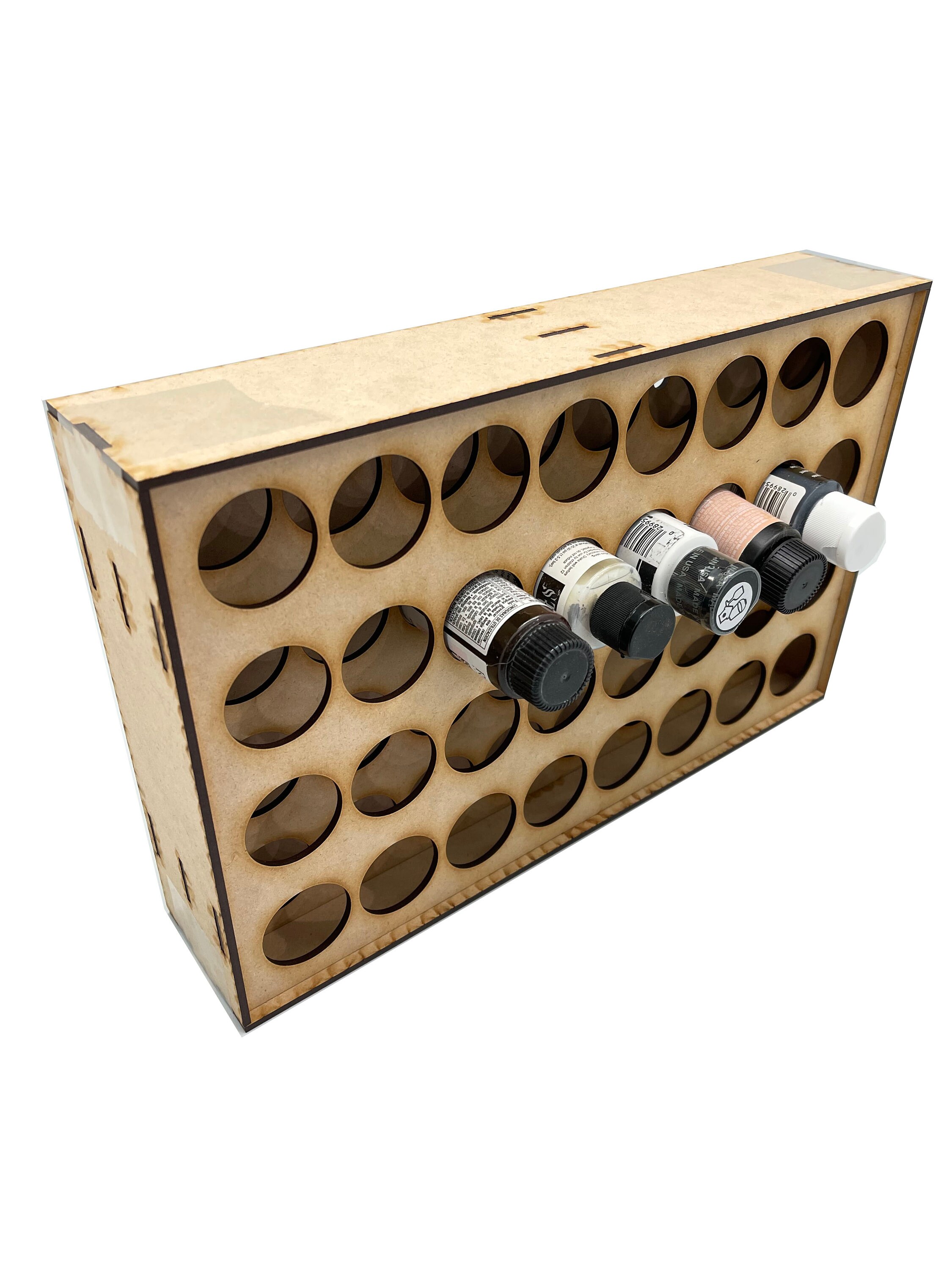 Wood Paint Rack Organizer for 2oz Craft Paint Bottles Wall - Etsy UK