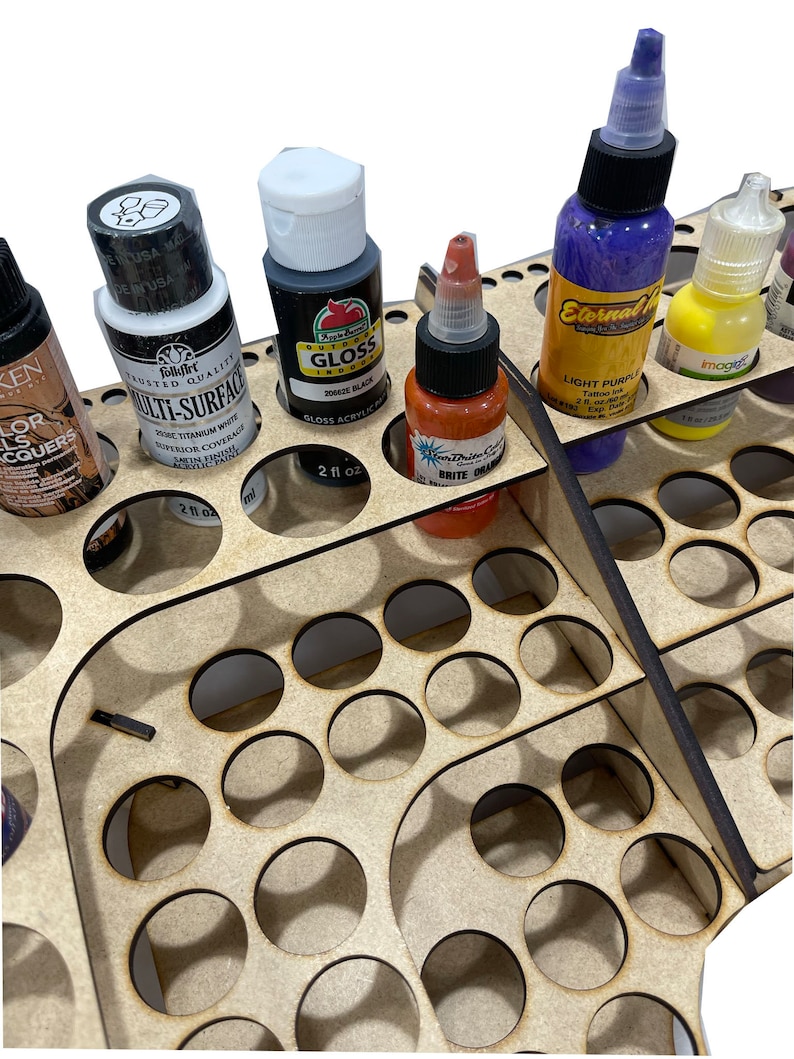 Wood Paint Bottle Rack Organizer Workstation Vallejo - Etsy