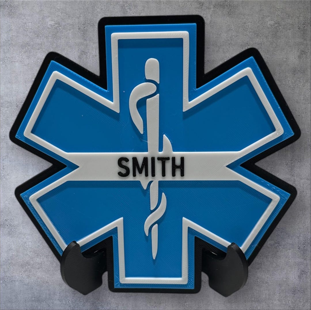 Personalized EMT / Medic Desk Plaque | 3D Printed | EMT Gift | Desk ...