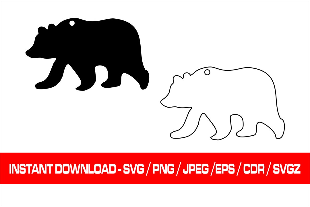 Bear Shape Instant Download Svg / Jpg / Ai / Cdr / Eps - Etsy