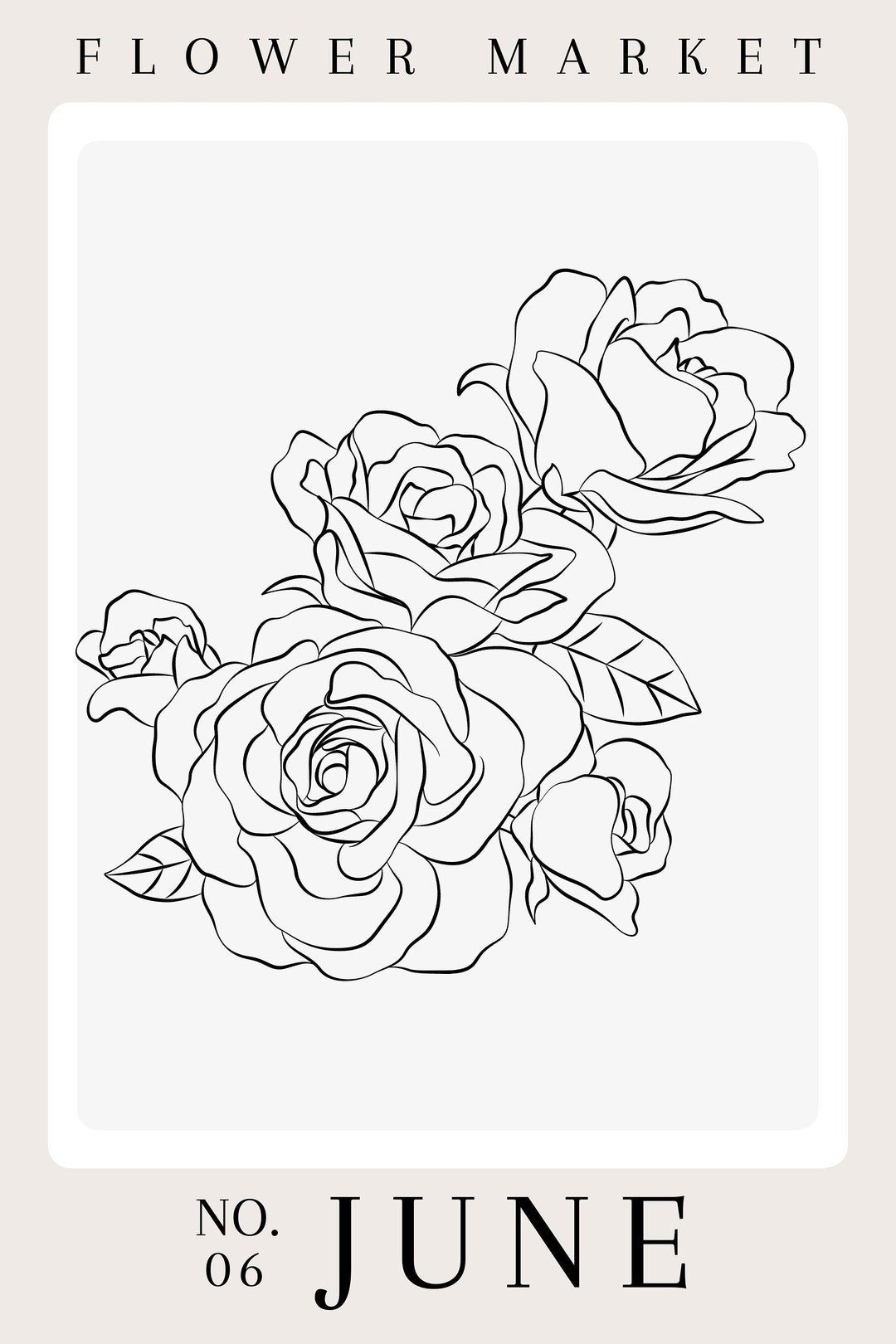 June Birth Flower Print - Etsy