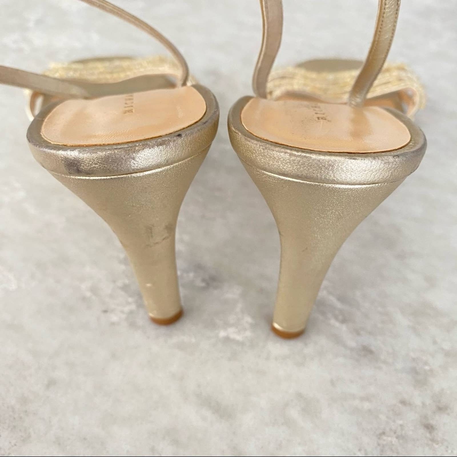 Y2K Richard Tyler Gold Beaded Heels Size 8.5 - Etsy