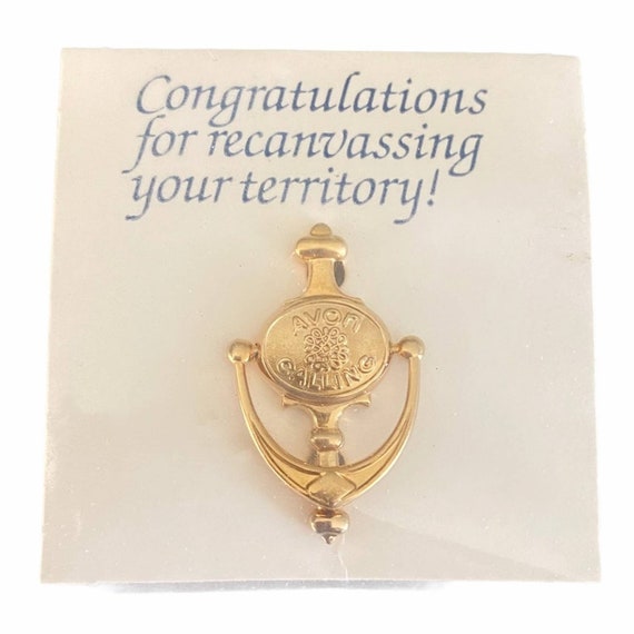 Vintage Avon Calling Door Knocker Pin New - Etsy