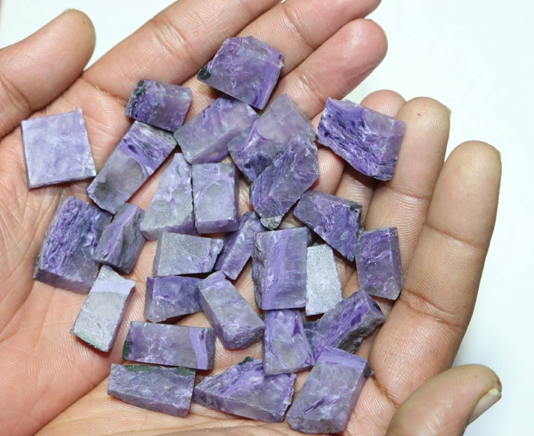 Raw Charoite Pieces Rough Charoite Slabs Top Quality Raw - Etsy