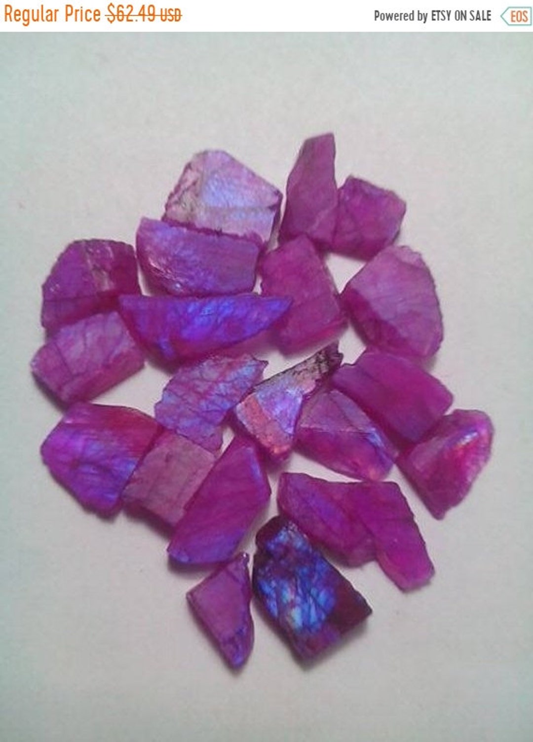 10 Pieces Pink Rainbow Moonstone Rough Slab's - Etsy