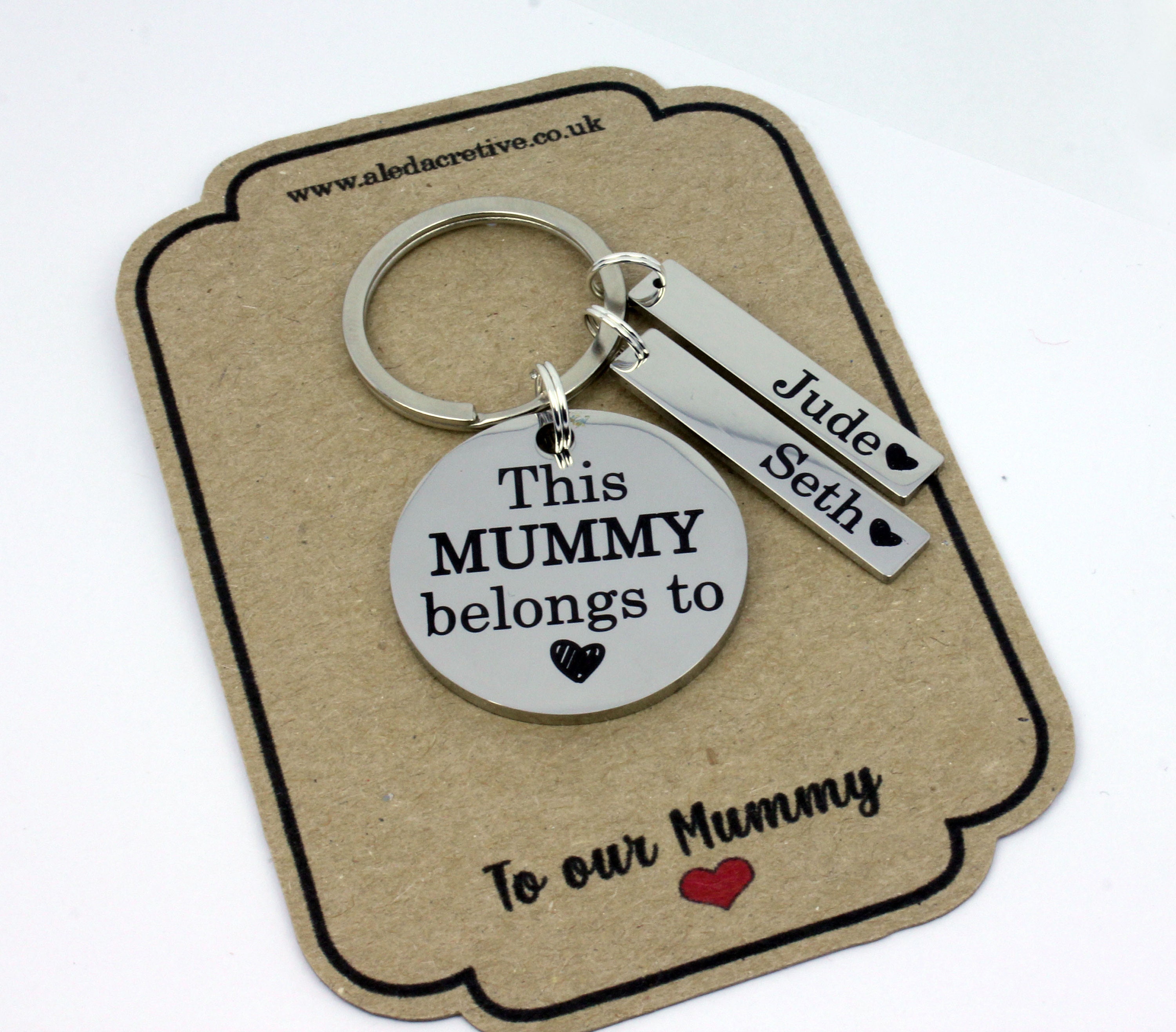 This Mummy Belongs To, Gift for Mummy, Card for Mummy, Keyring for ...
