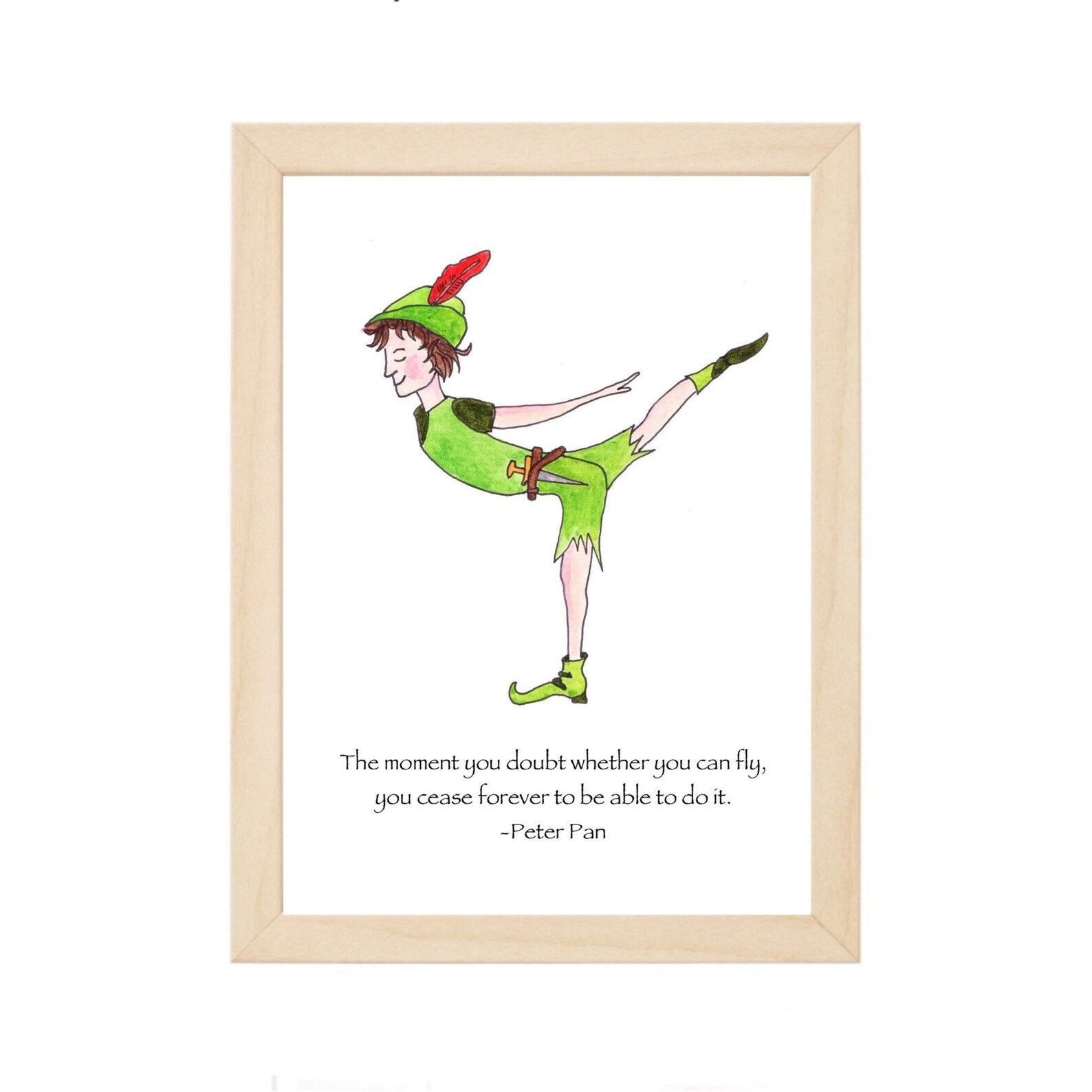 Peter Pan Card Peter Pan Art Peter Pan Quote JM Barrie - Etsy Canada