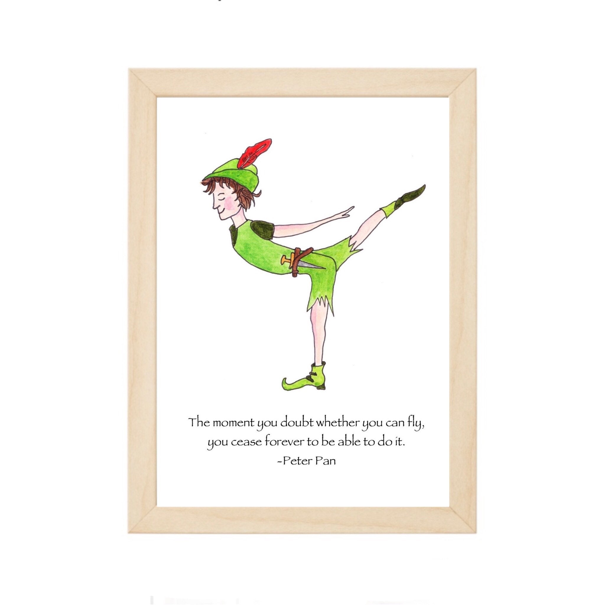Peter Pan Card Peter Pan Art Peter Pan Quote JM Barrie - Etsy Canada