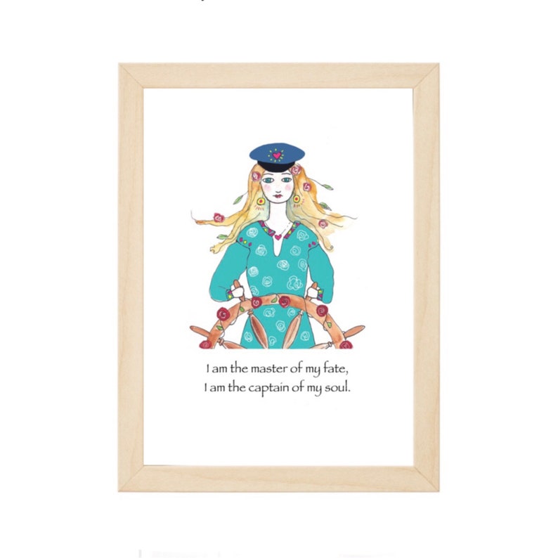 I Am the Captain of My Soul, Bookish Quote, Poem Quote, Blank Card ...