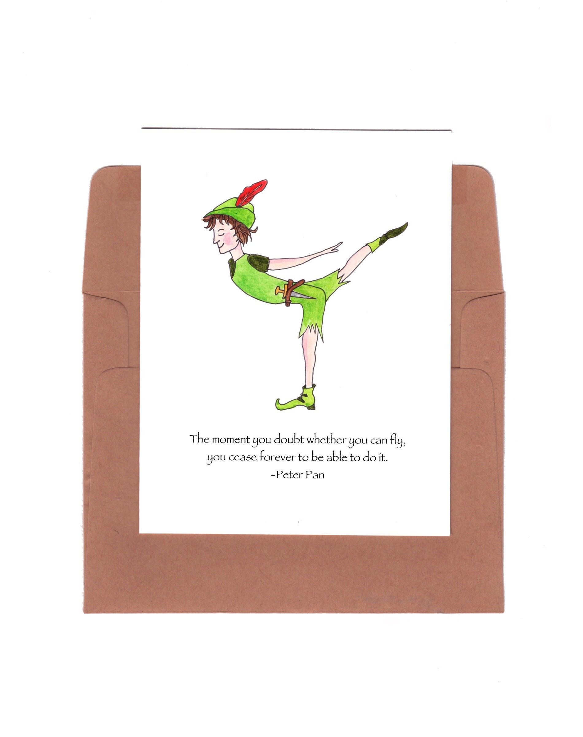 Peter Pan Card Peter Pan Art Peter Pan Quote JM Barrie - Etsy Canada