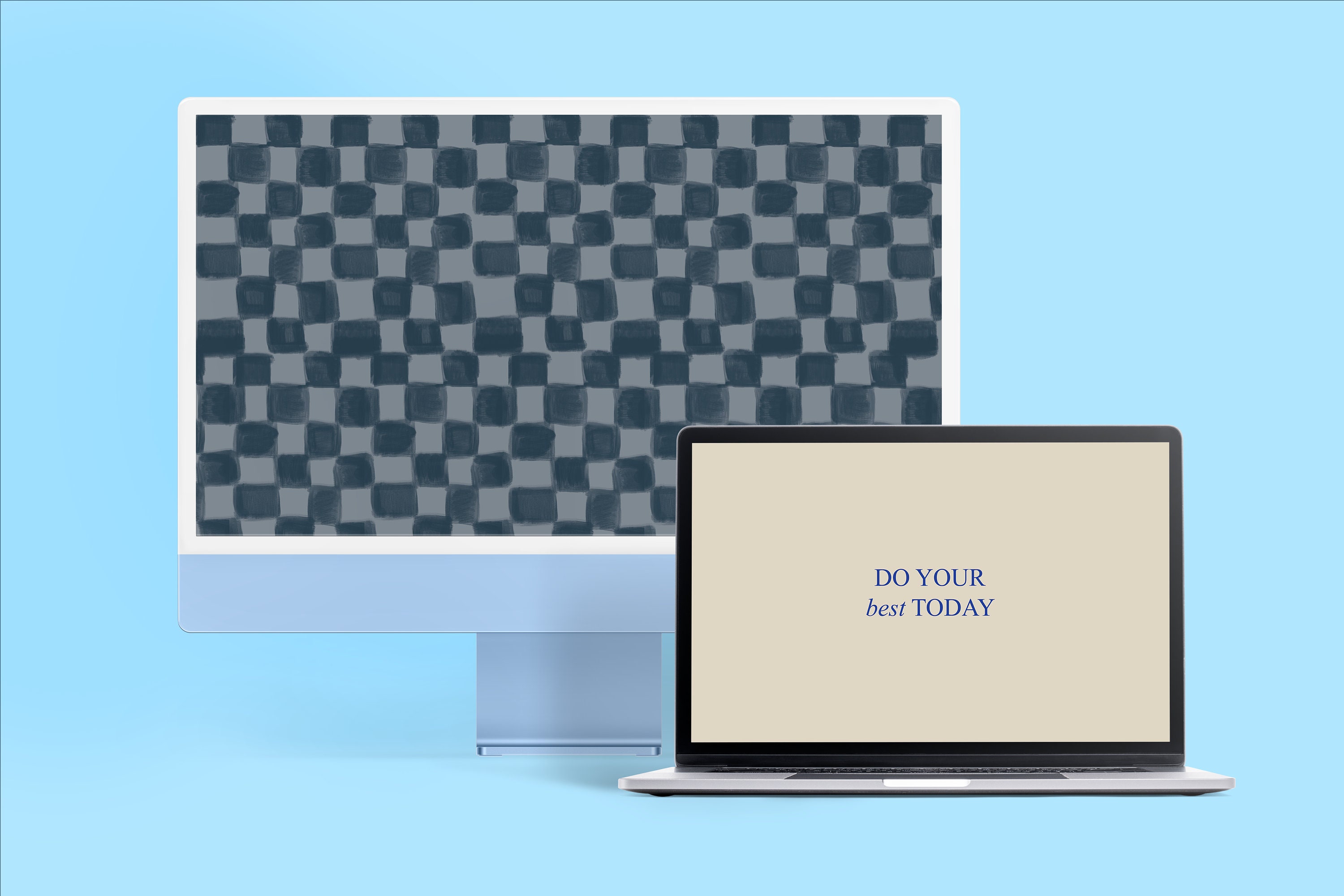 Aesthetic Blue Theme Desktop Wallpaper, Laptop Wallpaper, MacBook ...
