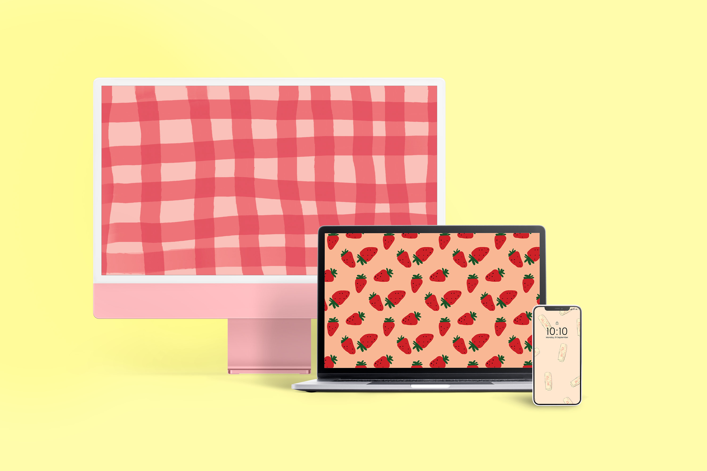 Aesthetic Summer Desktop Wallpaper Pack, Set of 3 Wallpapers ...