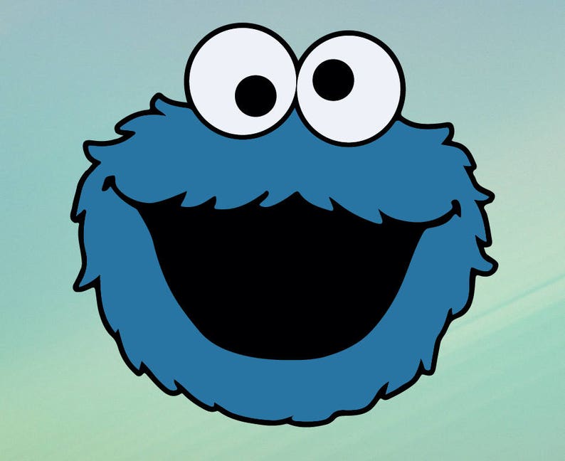 Big Bird Cookie Monster Elmo Sesame Street Set Vector Etsy
