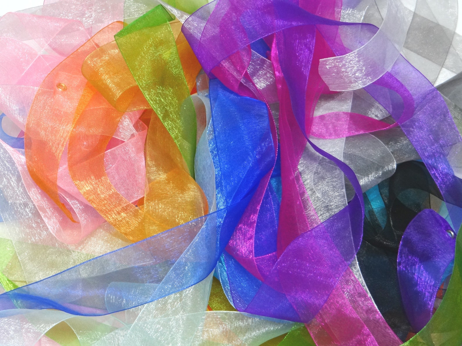 RIBBON WAND With Two 6' Ribbons on 16" Handle With Spinner Swivel and ...