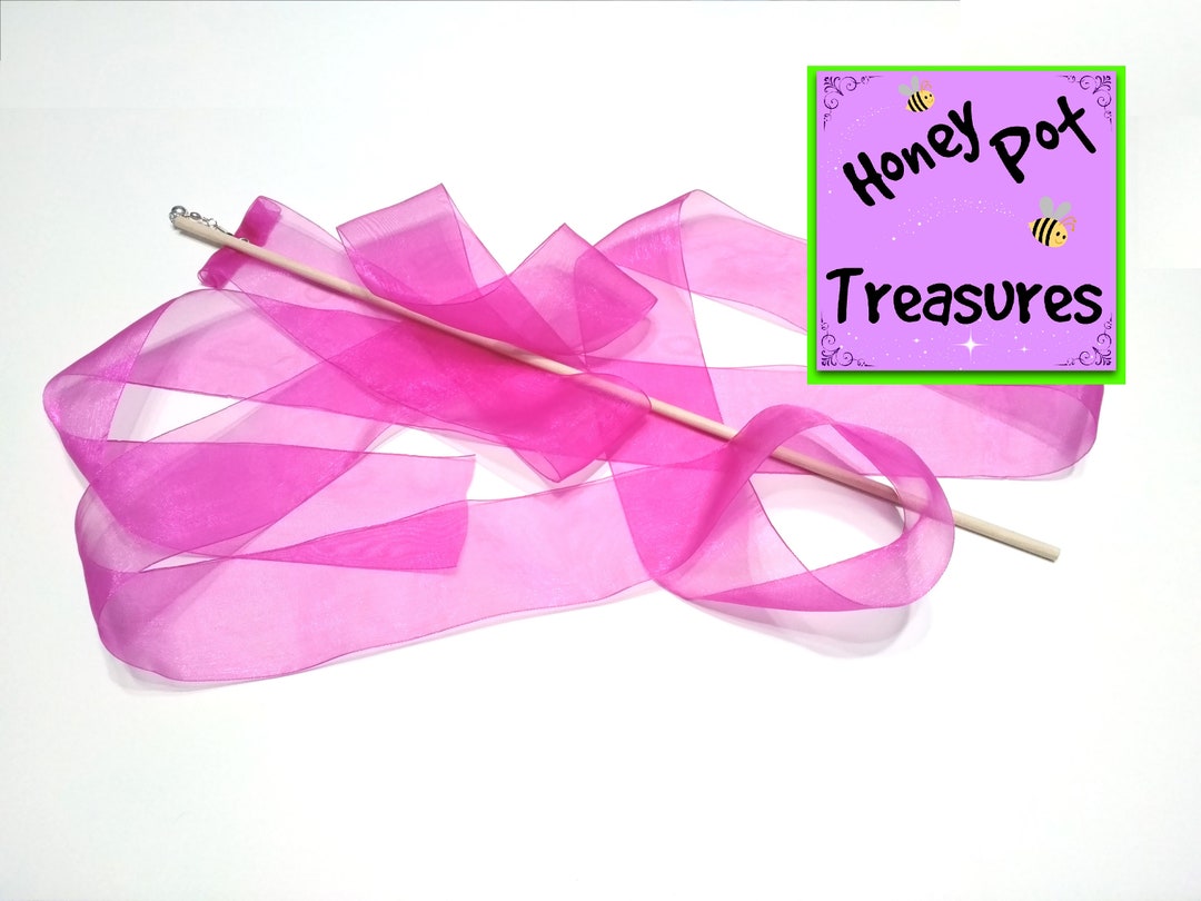 Dance Ribbon Wand Pro-series With 8' Shimmer Sheer Ribbon on Super Long ...