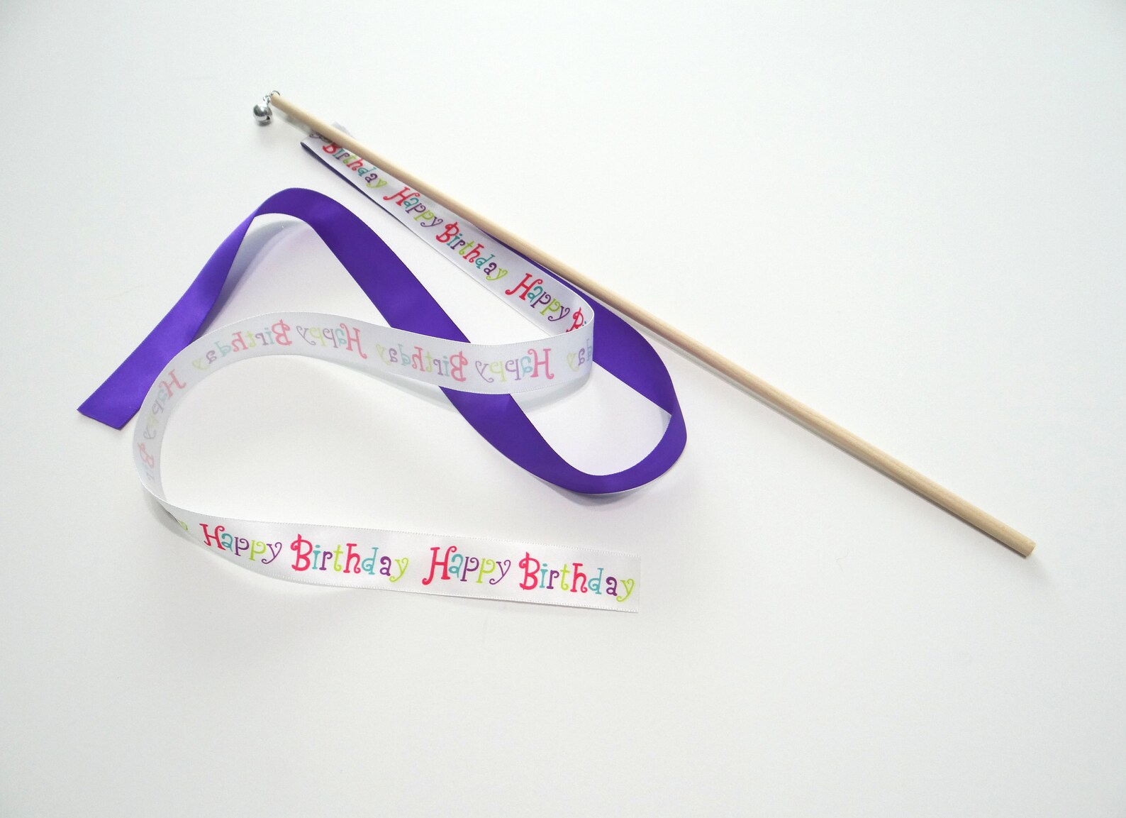 6piece RIBBON Wands Pack 2' Happy Birthday & 2nd Ribbon on 16" Wand ...