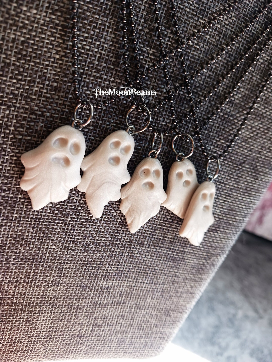 Ghost Charm Necklace Pendant-spooky Cute Jewelry-halloween Jewelry ...