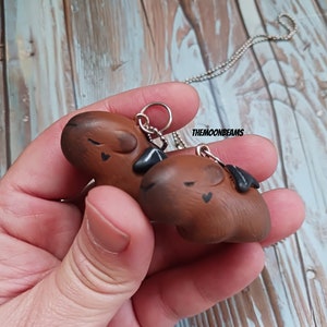 Capybara Polymer Clay Pendant Necklace-hand Painted Capybara Charm ...