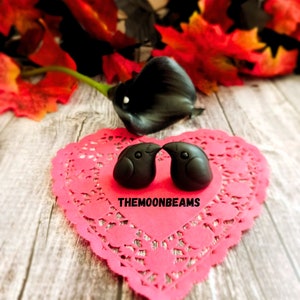 SINGLE Crow Crow Miniature Figurine Decor-chubby Crow-polymer Clay ...