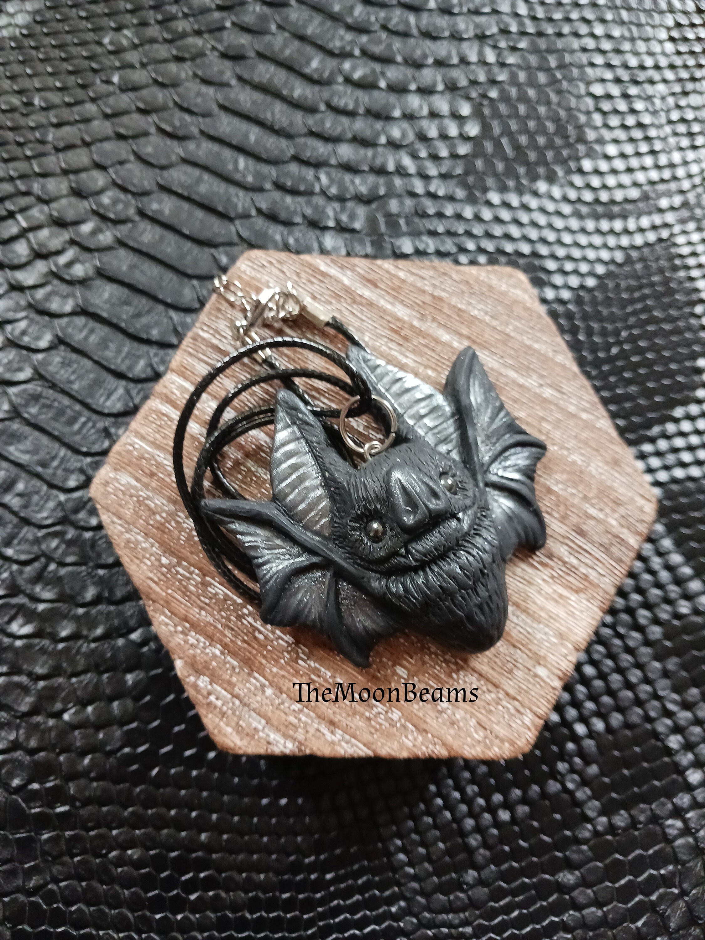 MADE TO Order-black Chubby Bat With Silver Accents and | Etsy