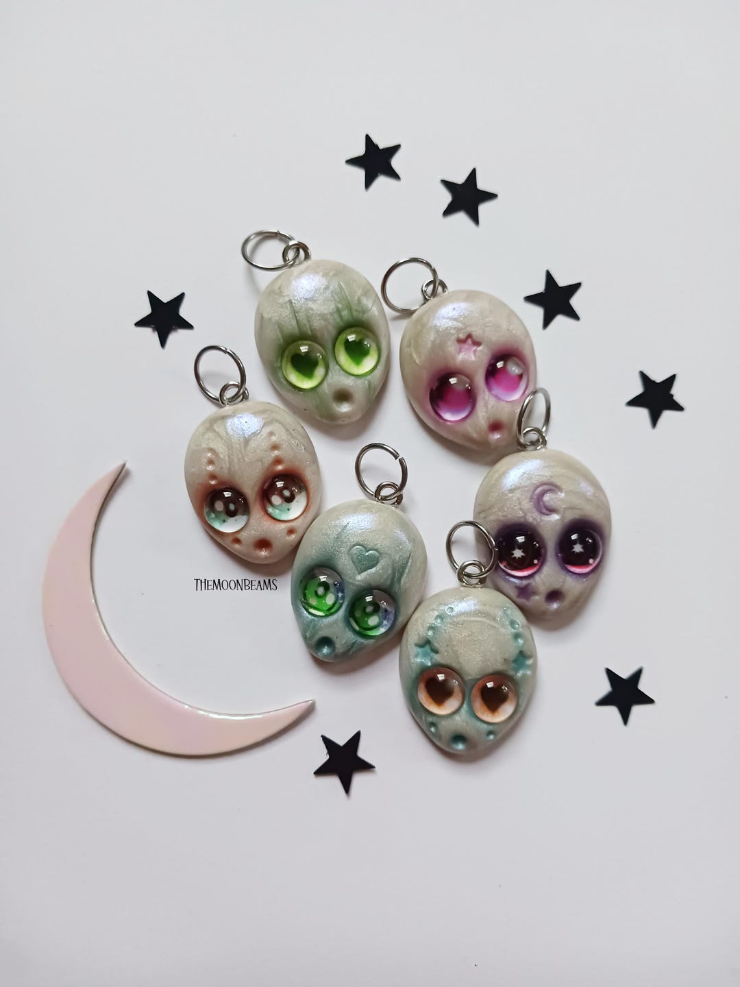 Cute Small Alien Pendant Necklace Clay Jewelry Kawaii UFO Charm I Want ...