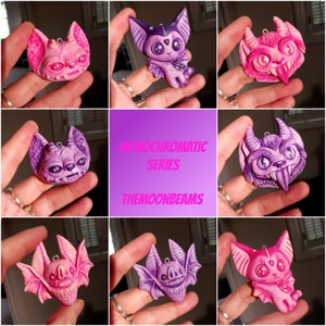 Pink Krampus Pendant Necklace Pastel Goth Pink Gargoyle Kawaii Jewelry ...