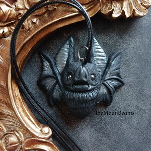 MADE TO Order-black Chubby Bat With Silver Accents and | Etsy