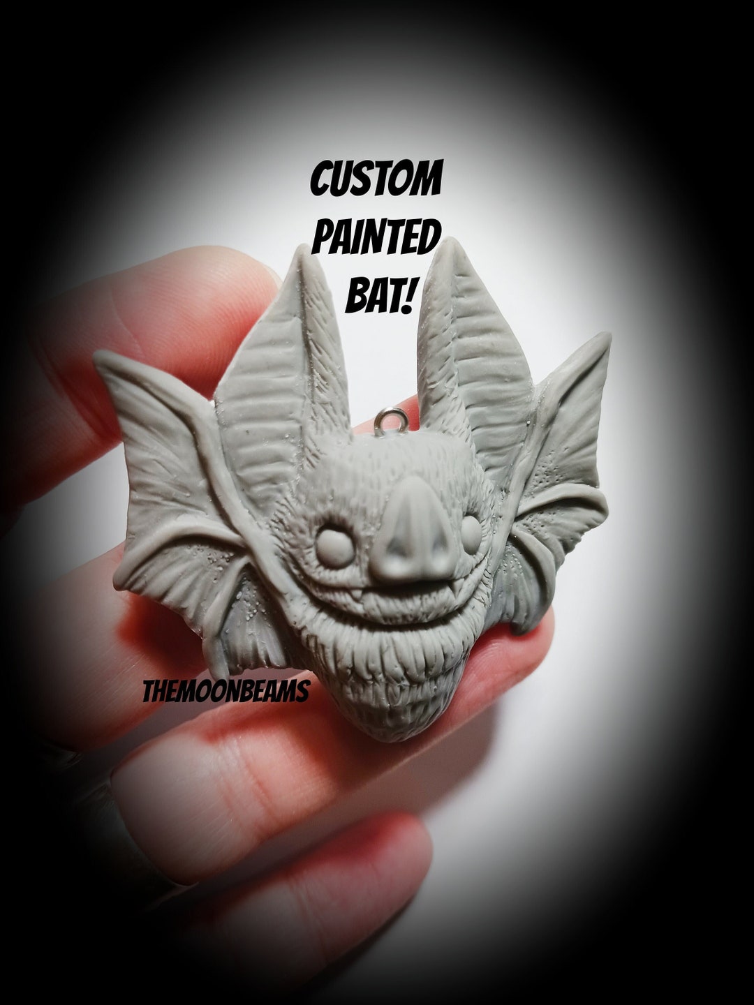 CUSTOM COLORS Chubby Bat Pendant Necklace Custom Art to Wear Polymer ...