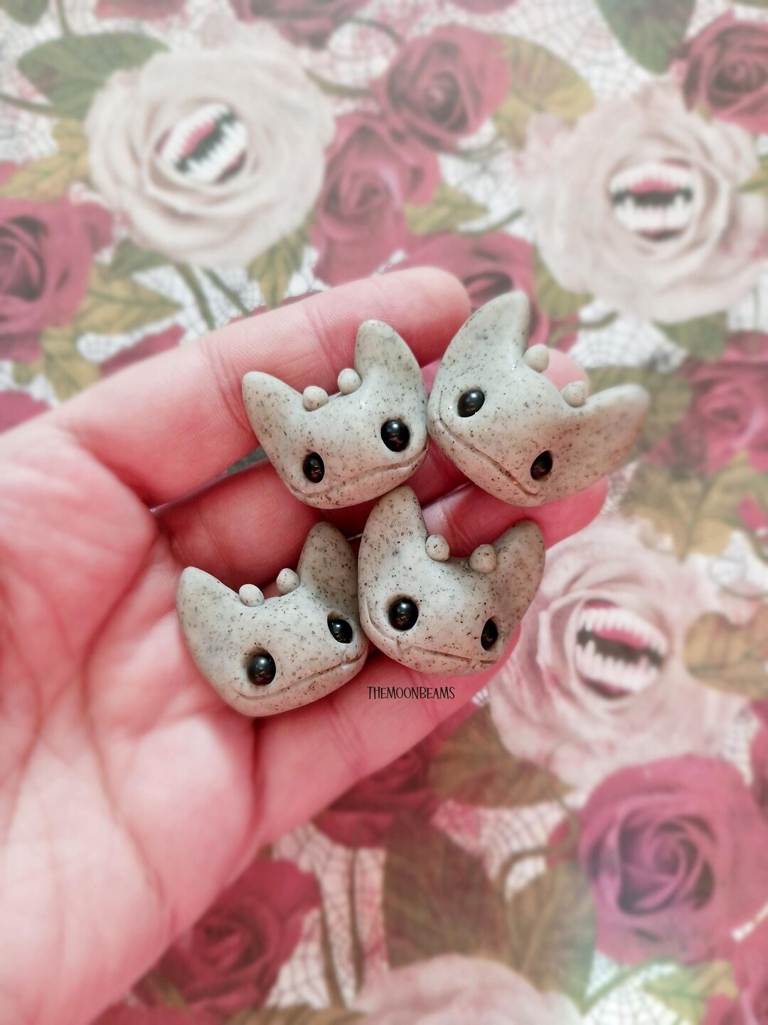 Gargoyle Miniature Clay Figurine Spooky Decor Halloween Lovers Gift ...