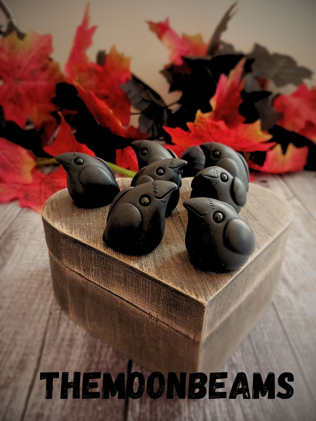 SINGLE Crow Crow Miniature Figurine Decor-chubby Crow-polymer Clay ...