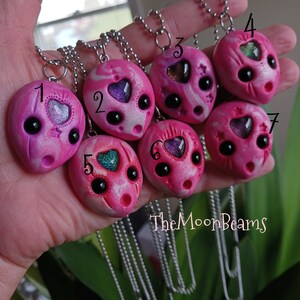 Pink Alien Pendant-alien Necklace-alien Face-alien Jewelry-pastel Goth ...