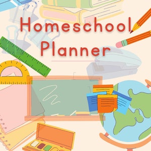 Fun Colorful Homeschool Planner Tracker Lesson Planner Dump - Etsy