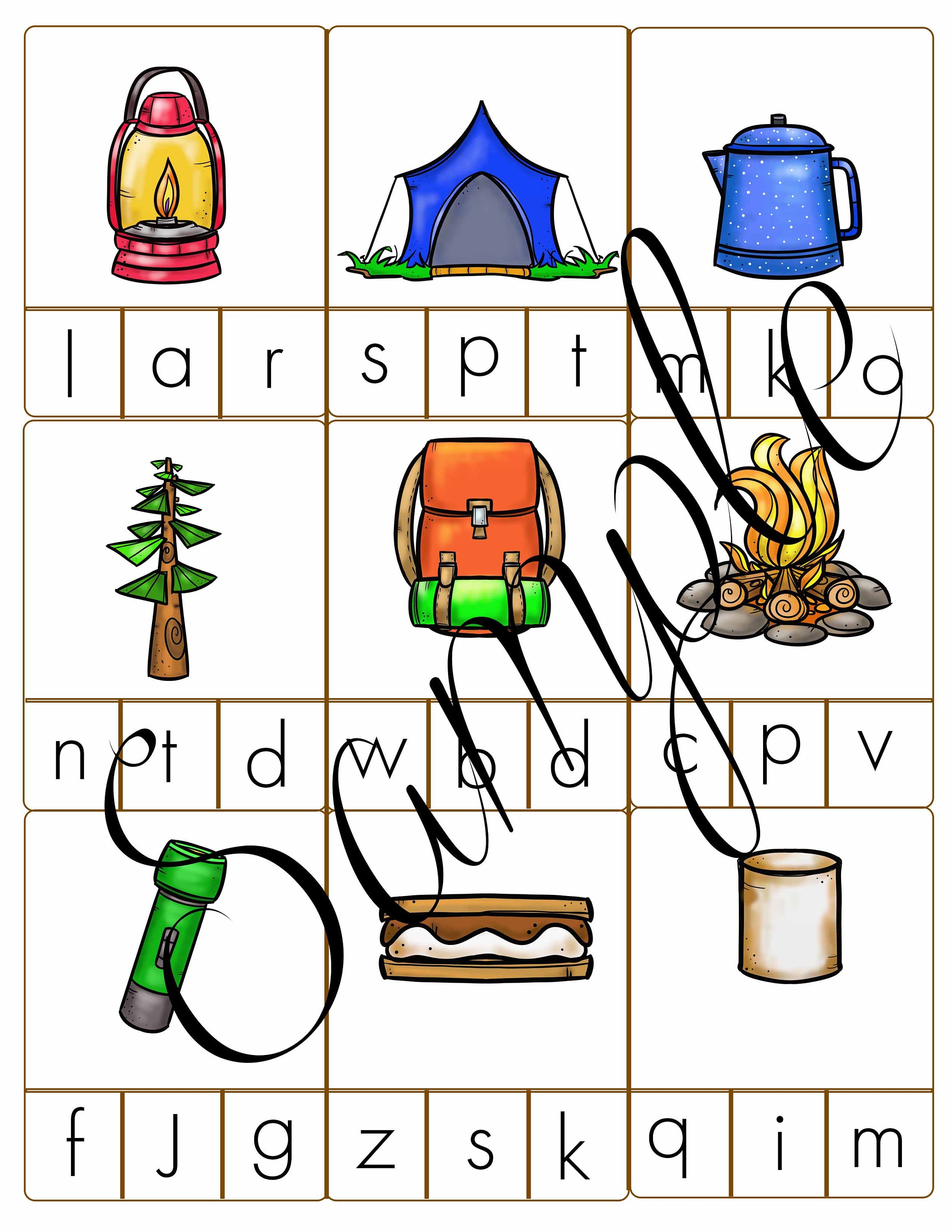 Early Elementary Camping Theme Worksheets, Flashcards, Activities ...