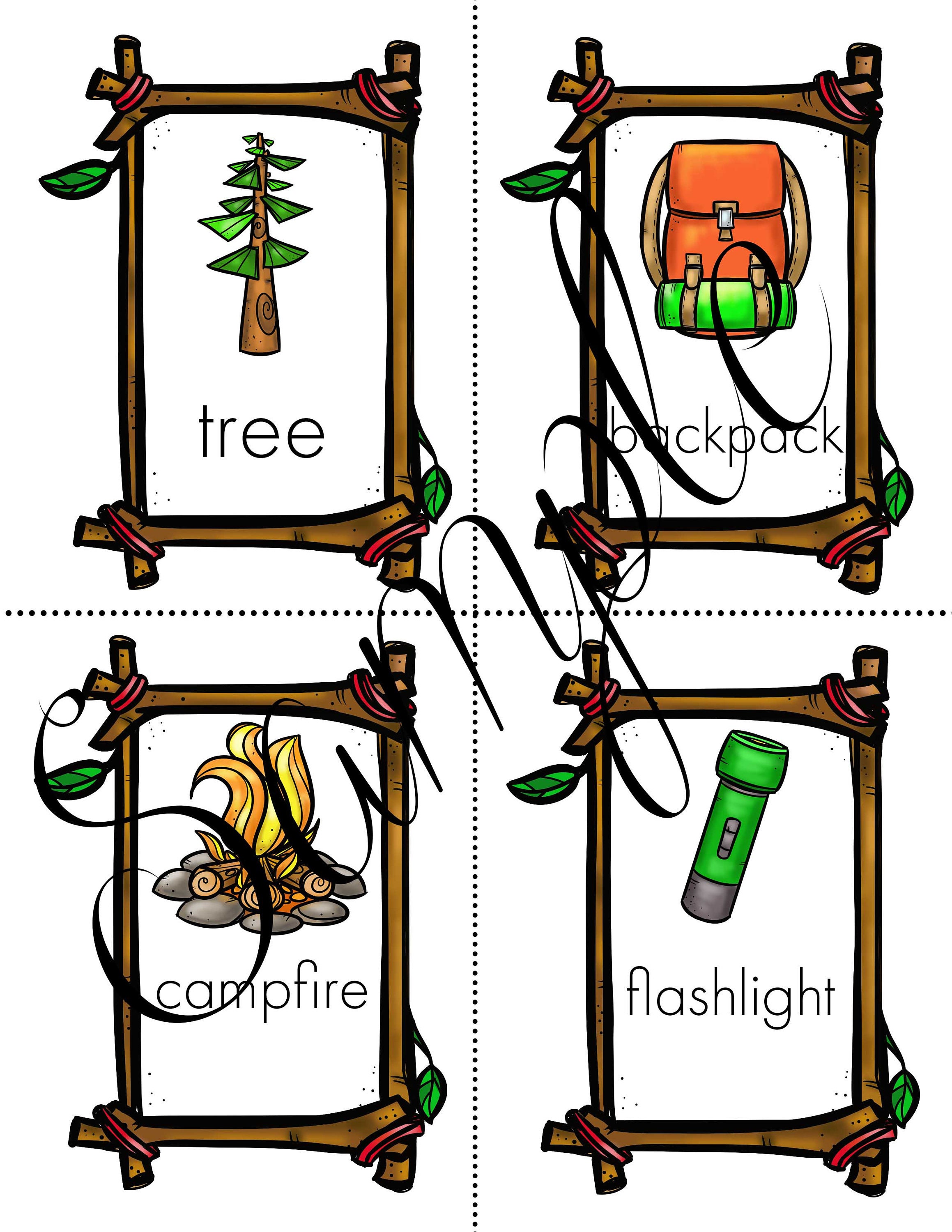 Early Elementary Camping Theme Worksheets, Flashcards, Activities ...