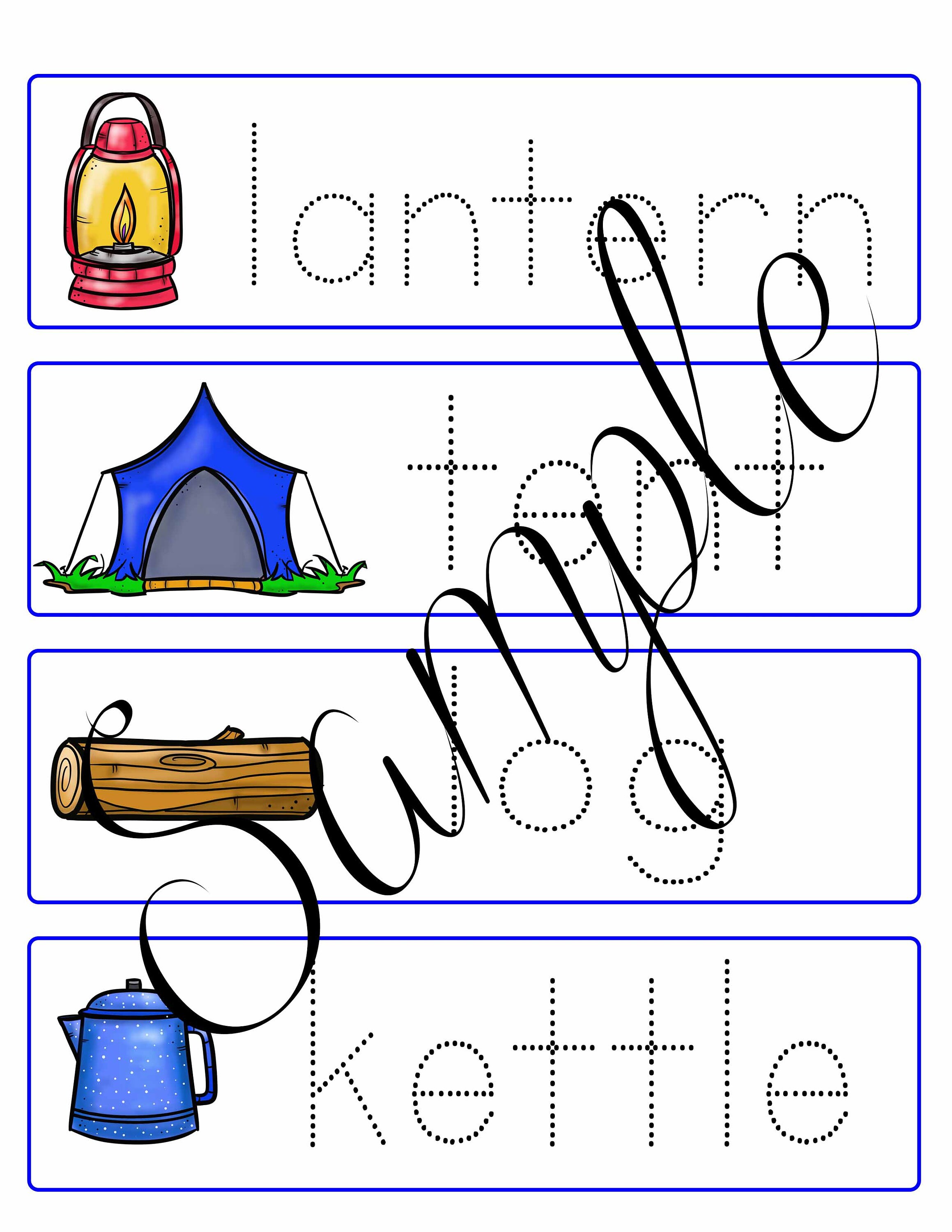 Early Elementary Camping Theme Worksheets, Flashcards, Activities ...