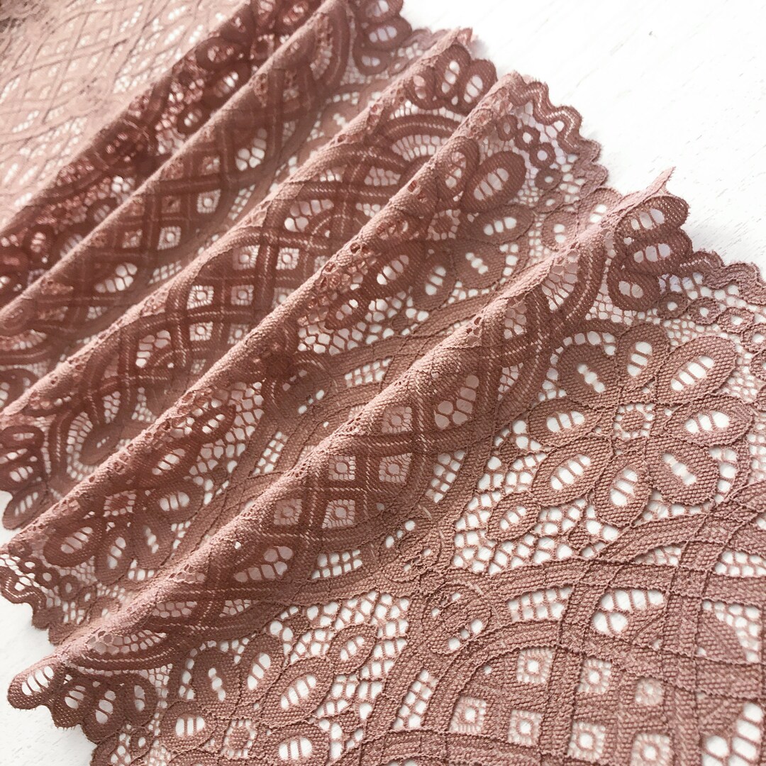 9" Wide Lace Band - Victorian Beauty Stretch Lace, Galloon Double Edge ...